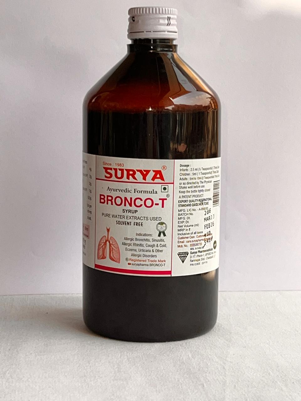Bronco -T syrup - Surya Pharma